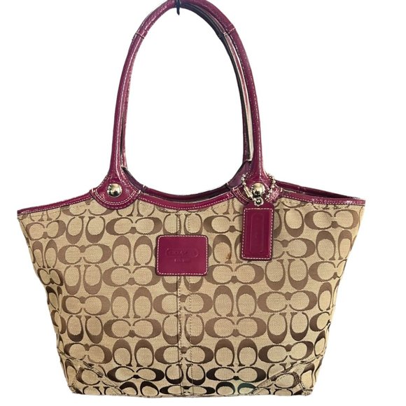 Coach | Bags | Coach Bleeker Tote Bag Purse 4385 Purple Berry | Poshmark